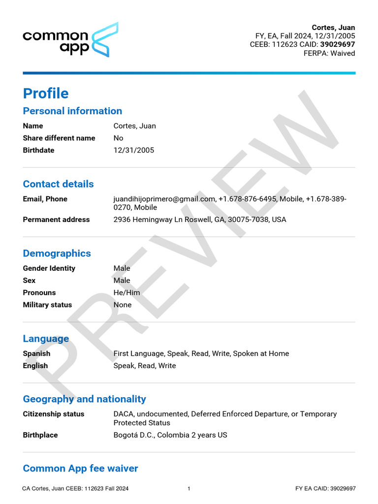 Preview: Profile | PDF