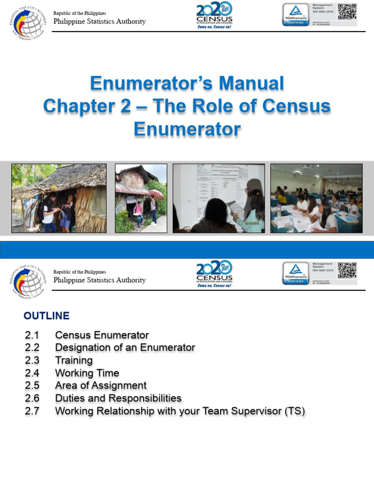 2.the Role of Census Enumerator - EN 2020 | PDF | Census | Statistics