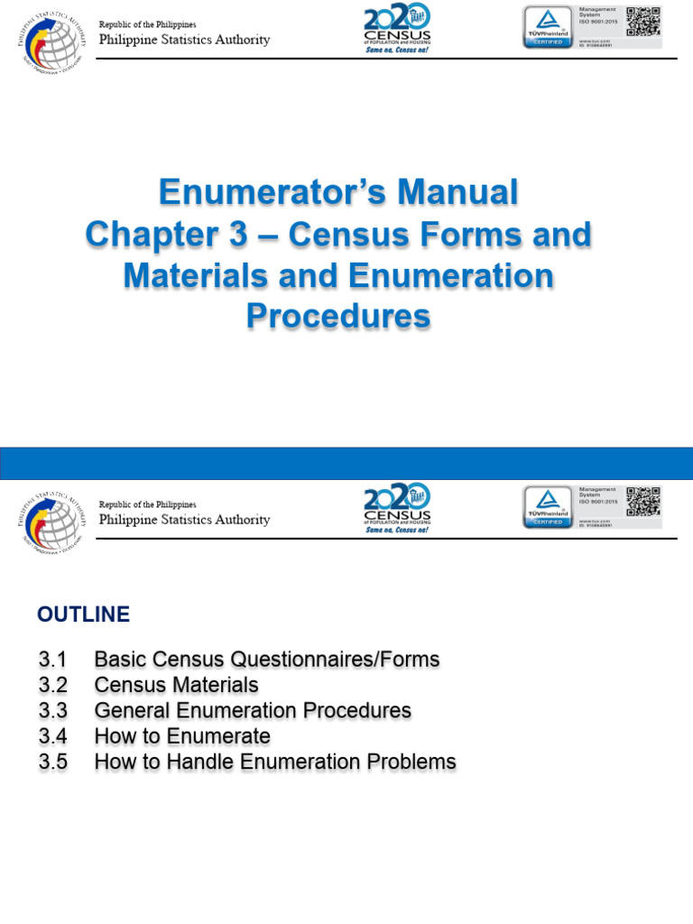 Census Forms and Materials and Enumeration Procedures - EN 2020 | PDF | Census | Statistics