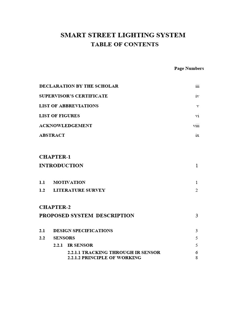 Smart Street Highway Lighting System | PDF | Infrared | Arduino