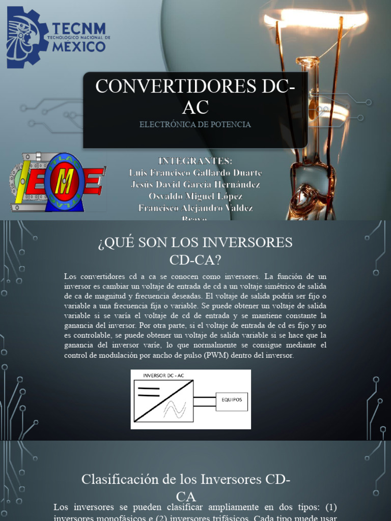 Convertidores Dc-Ac | PDF | Inversor de energia | Transistor
