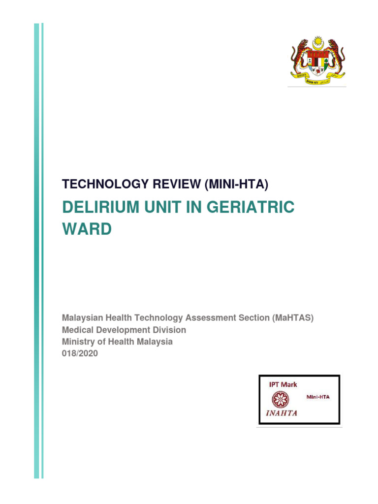 FR - Delirium Unit in Geriatric Ward | PDF | Geriatrics | Medicine