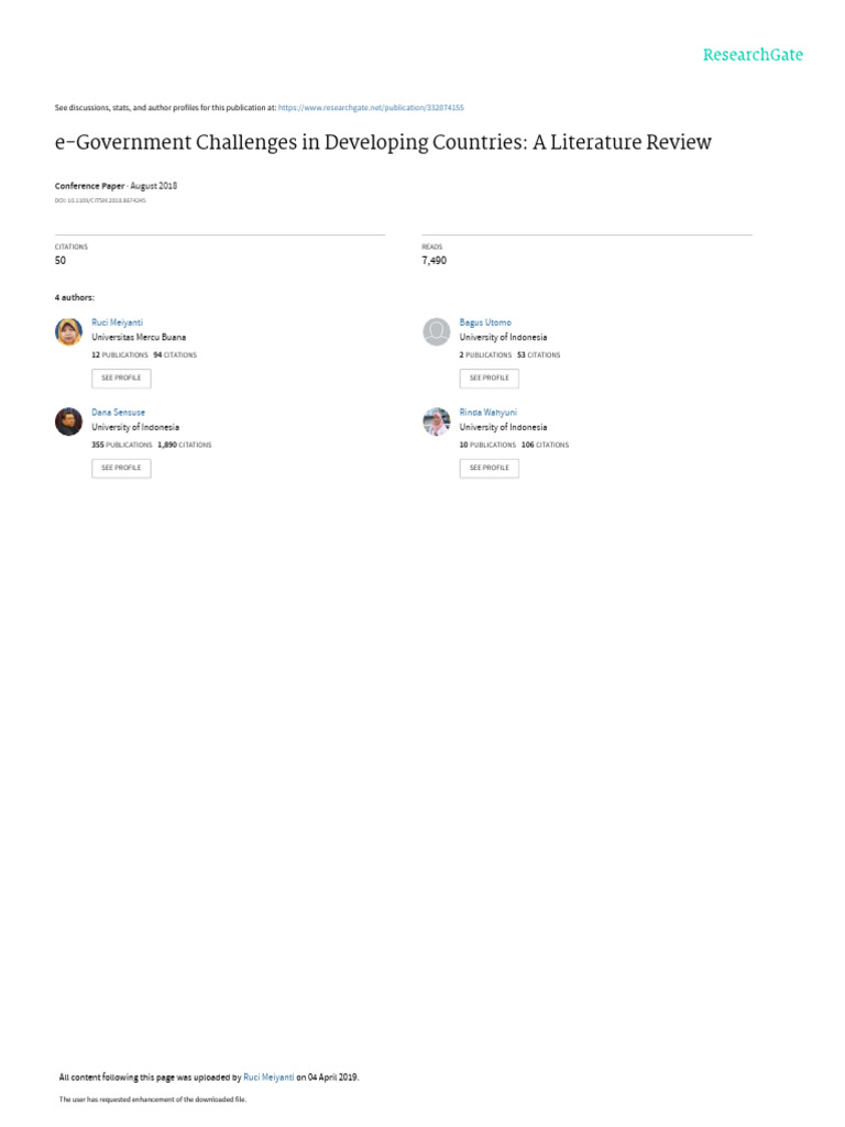 E GovernmentChallengesinDevelopingCountries | PDF | E Government | Computing