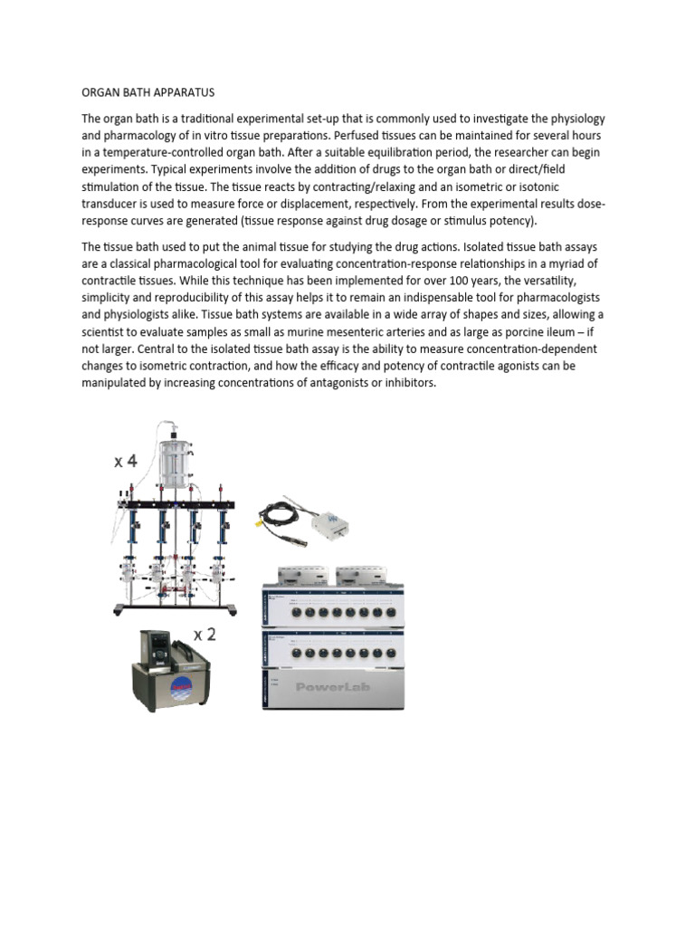 Organ Bath Apparatus | PDF | Pharmacology | Polygraph