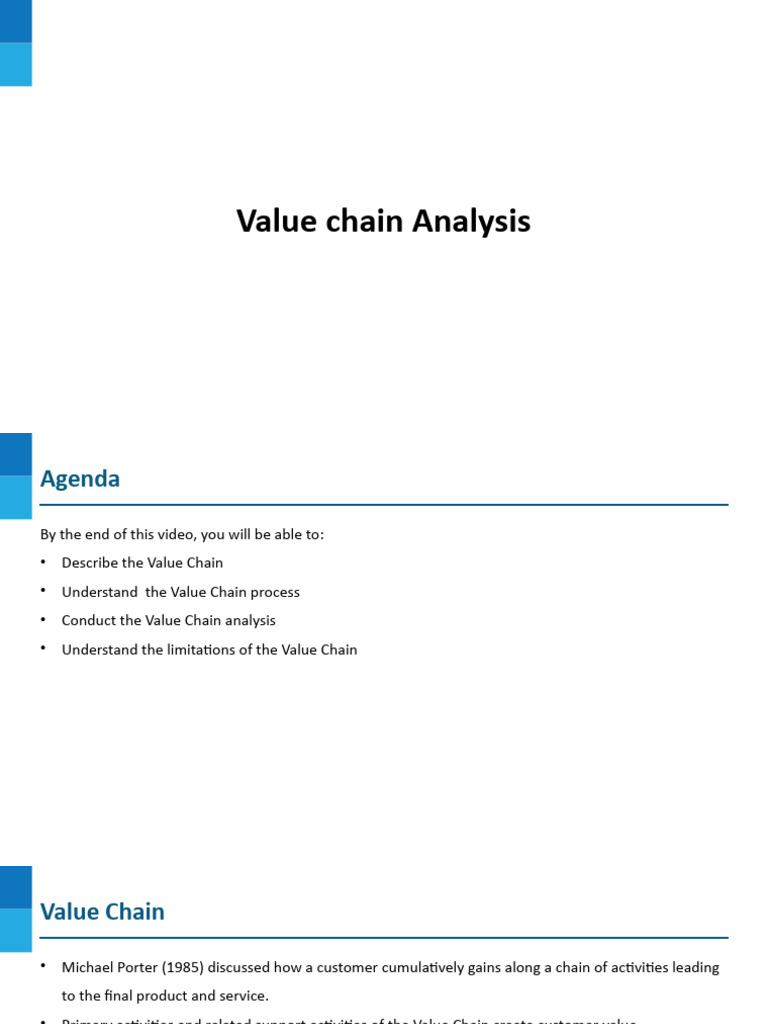 3-Value Chain Analysis - Final | PDF | Value Chain | Logistics