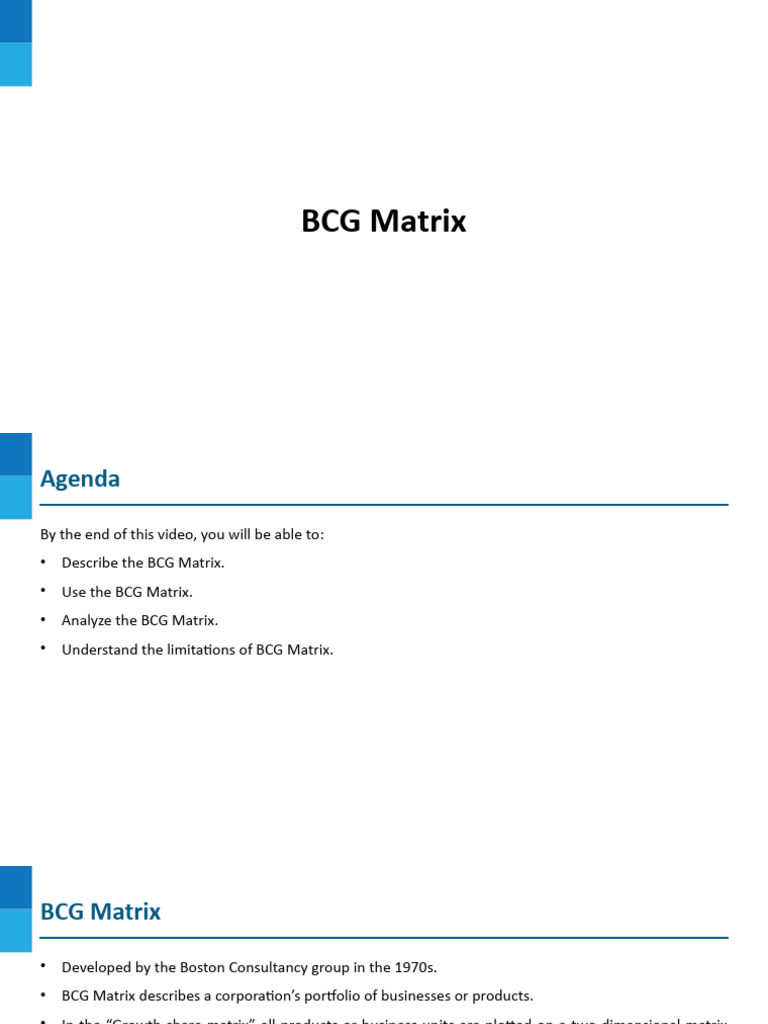 2-BCG Matrix Final | PDF | Financial Markets | Economies