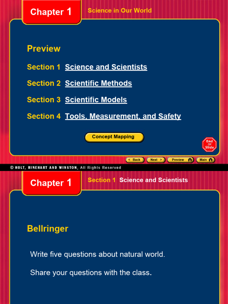 Chapter 1 Red Holt PowerPoint | PDF | Science | Hypothesis