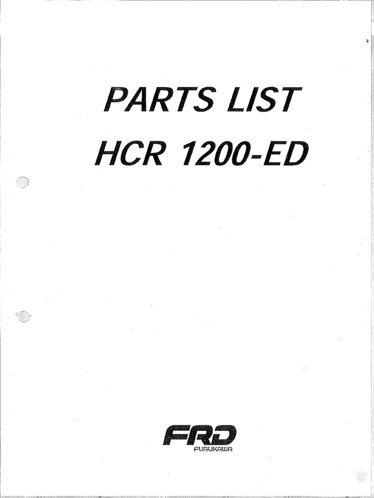 HCR 1200ed | PDF | Screw | Manufactured Goods