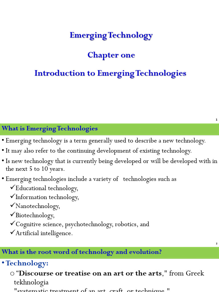 Emerging Chapter 1-Introduction to EmergingT. | PDF | Human–Computer Interaction | Computing