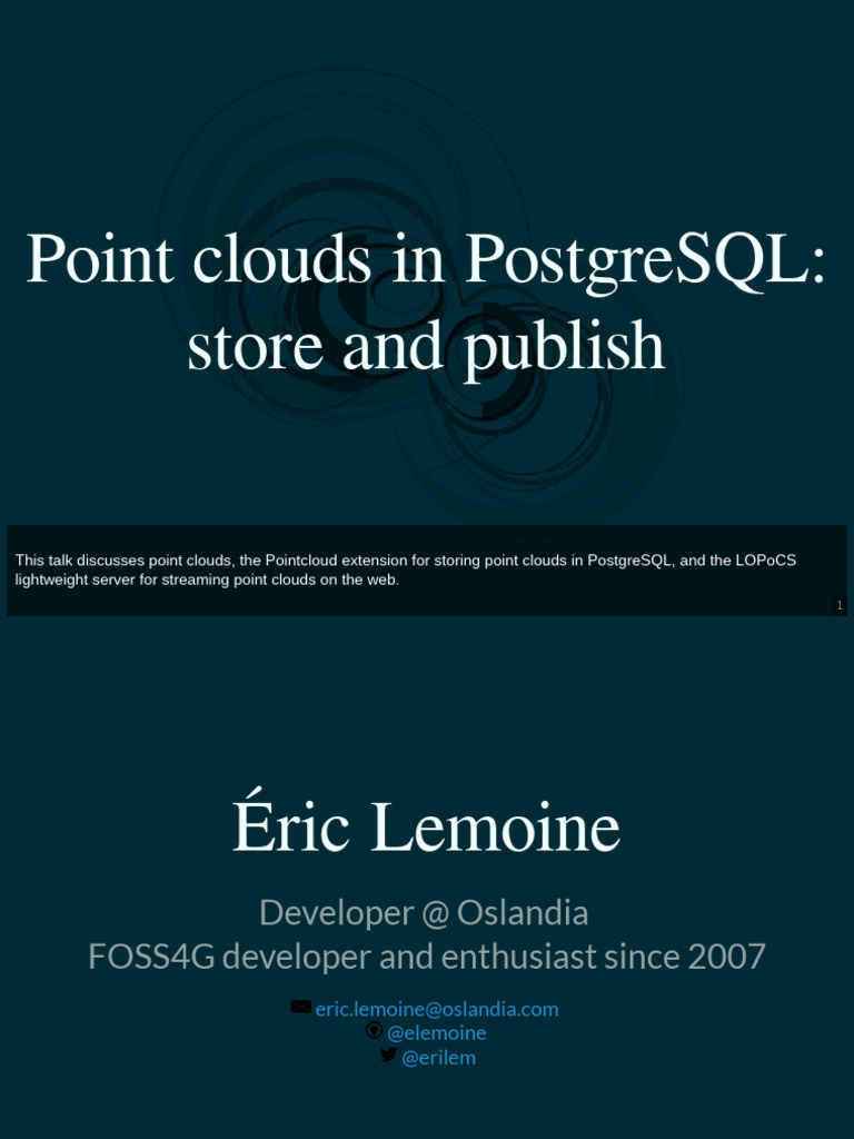 PostgreSQL Point Cloud Storage | PDF | Lidar | Postgre Sql