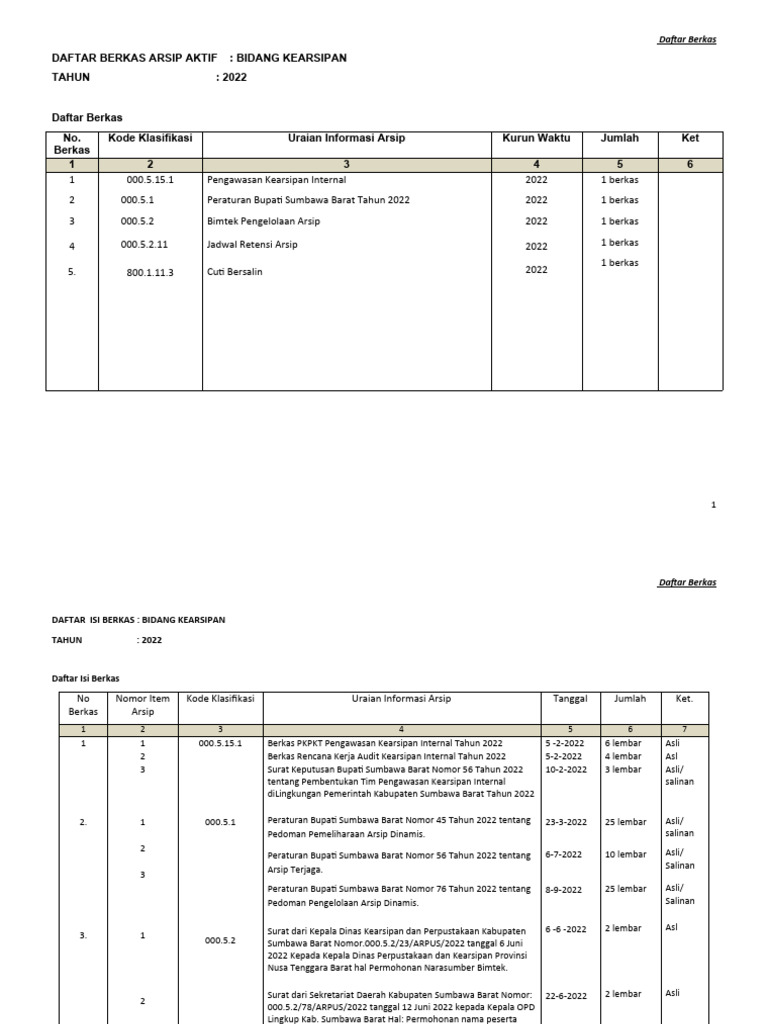 12-Tugas Pemberkasan Arsip Aktif | PDF