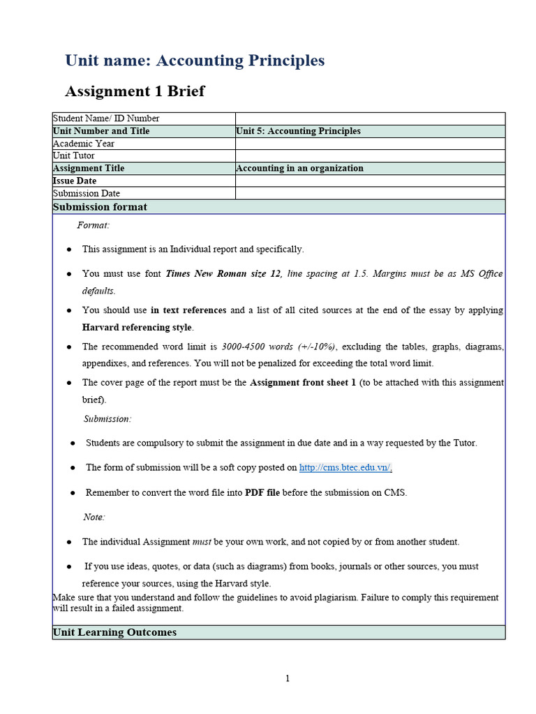 5038 - Assignment Brief 1 | PDF | Accounting | Critical Thinking 5038 - Assignment Brief 1 | PDF | Accounting | Critical Thinking