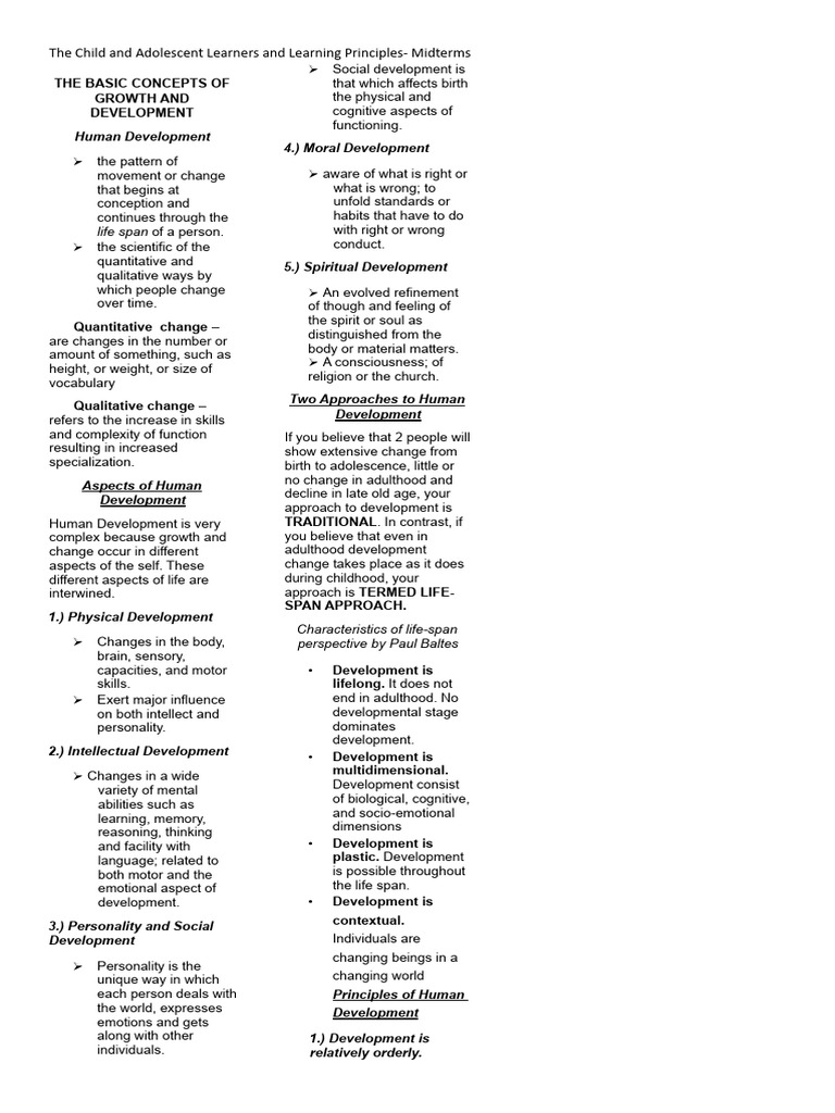 The Child and Adolescent Learners and Learning Principles | PDF ...