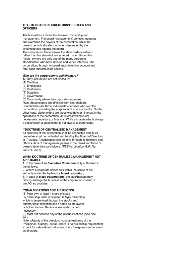 Supplemental Review Notes For Departmental Purposes Only | PDF ...