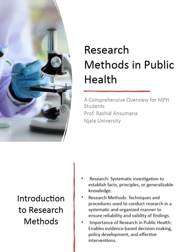 Research Methods Public Health Revised Slides 3 To 12 | PDF | Type I ...