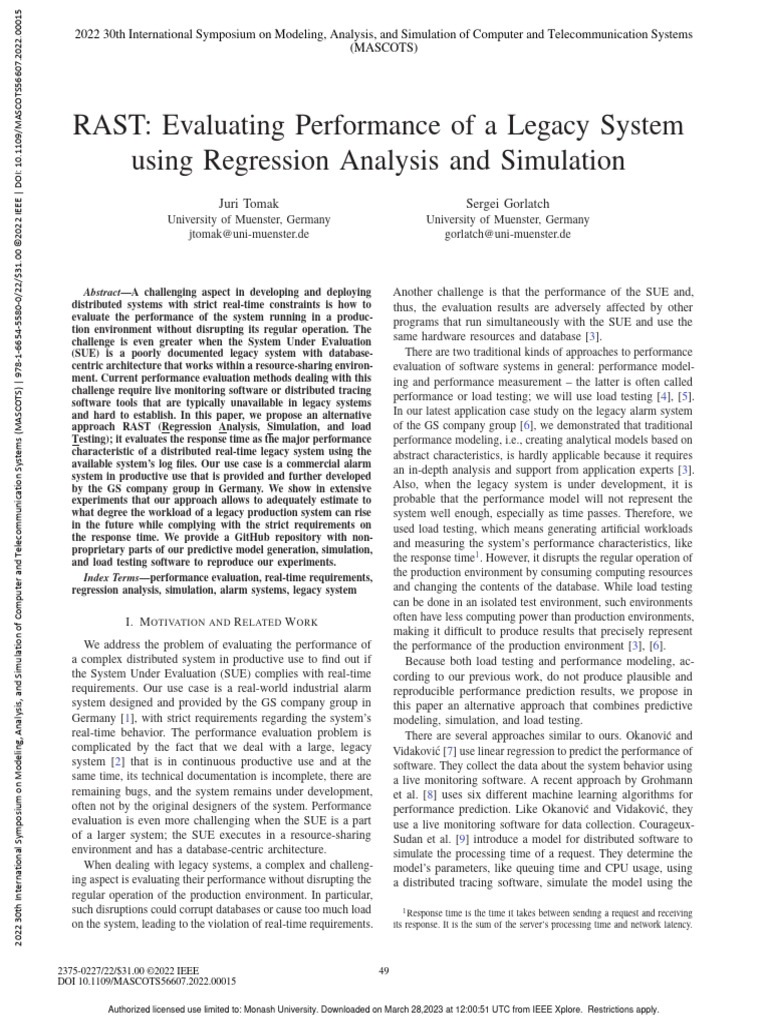 RAST_Evaluating_Performance_of_a_Legacy_System_Using_Regression ...
