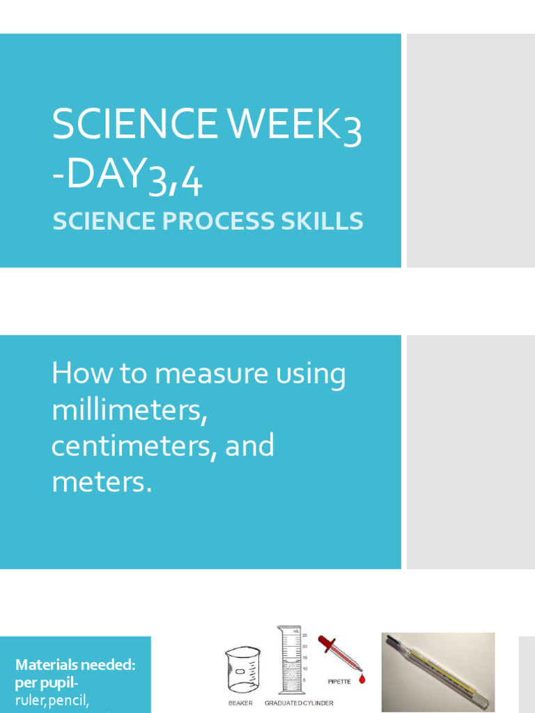 SCIENCE WEEK3 Day 3 | PDF | Length | Metre