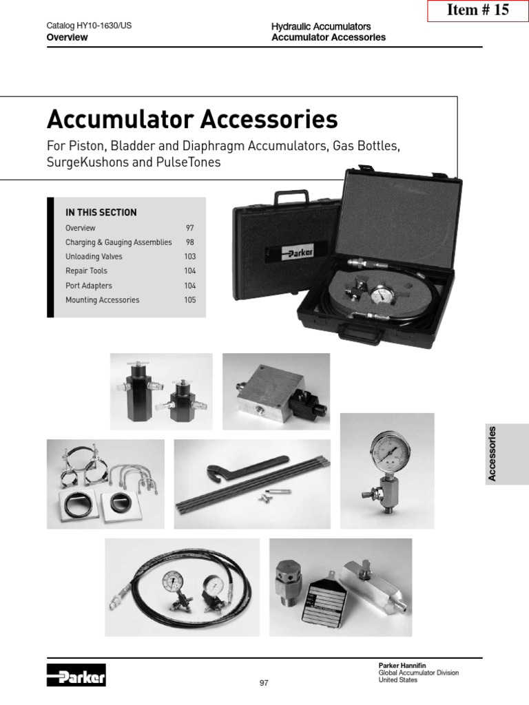 Accumulator - Accessories | PDF | Valve | Hydraulics