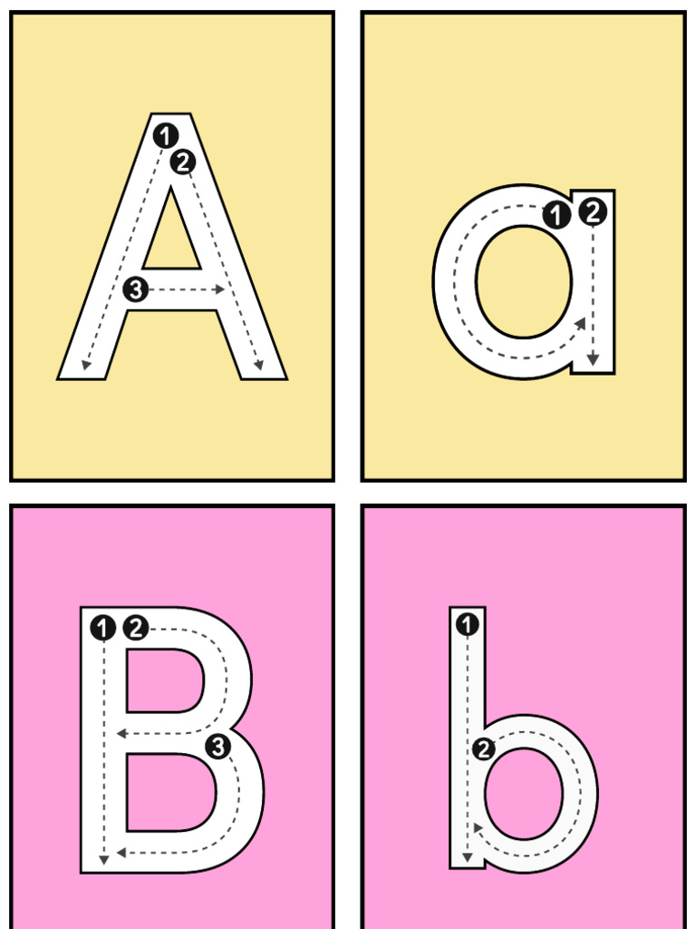 Writing Alphabet Flashcards | PDF