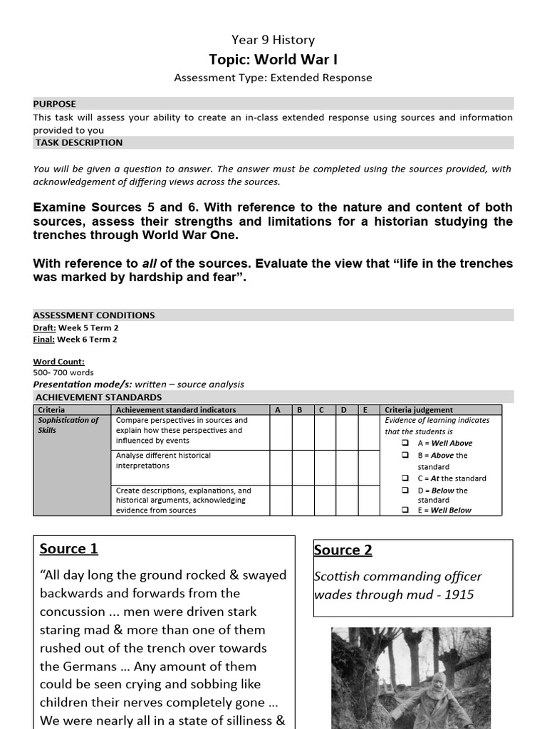 Analyzing Life in WWI Trenches | PDF