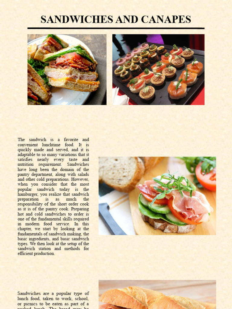Module-5-SANDWICHES | PDF | Sandwich | Pickling