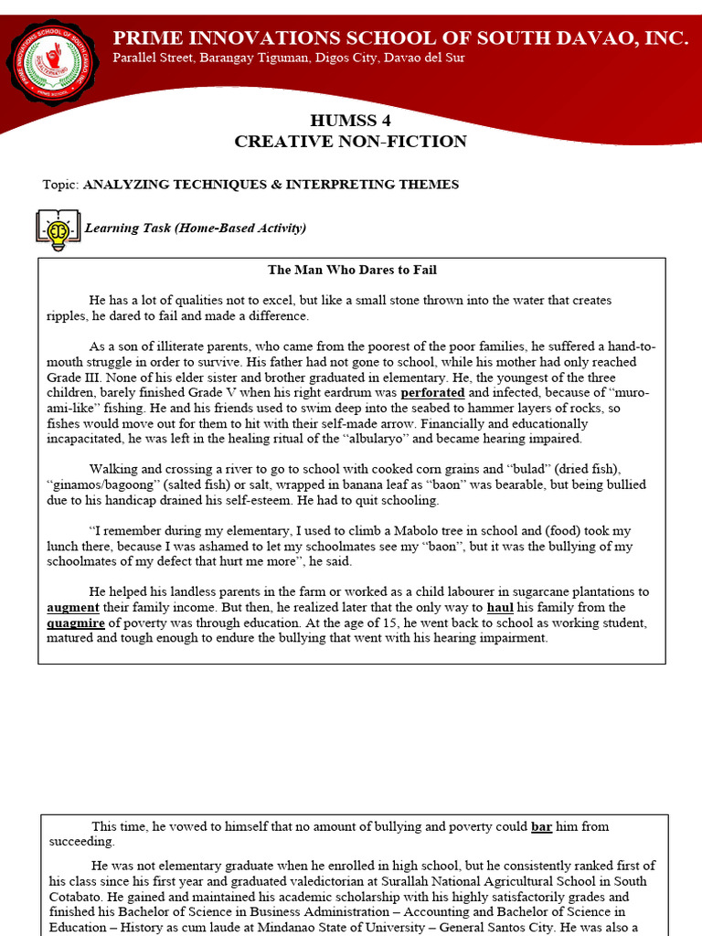 HUMSS 4 - 1st Topic | PDF