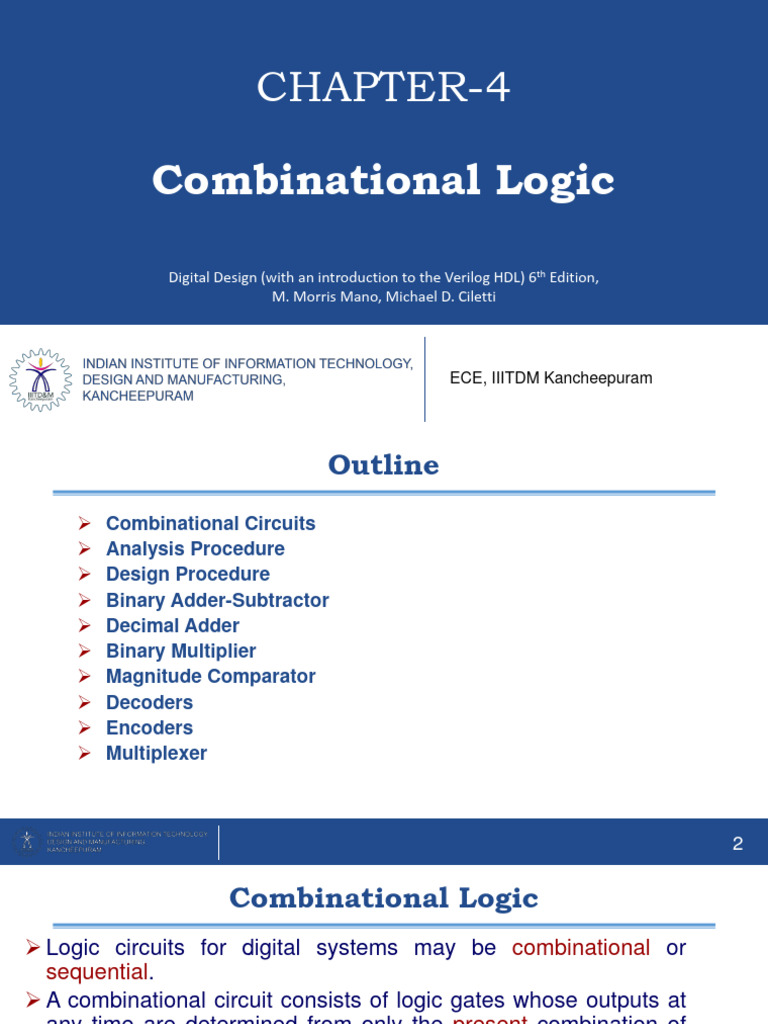 Combinational Logic Design Overview | PDF | Logic Gate | Binary Coded ...