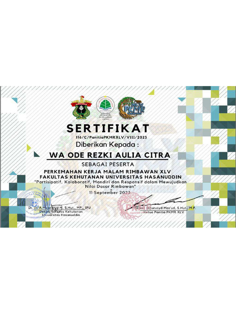 Sertifikat PKMR | PDF