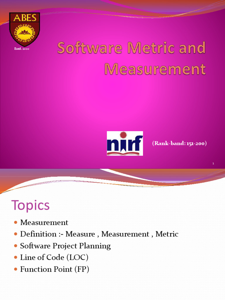 Software Metric and Measurement in Depth Review | PDF | Measurement ...