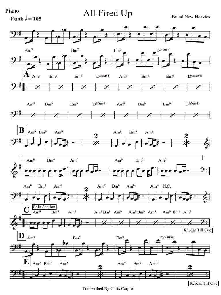 All Fired Up (Piano) | PDF