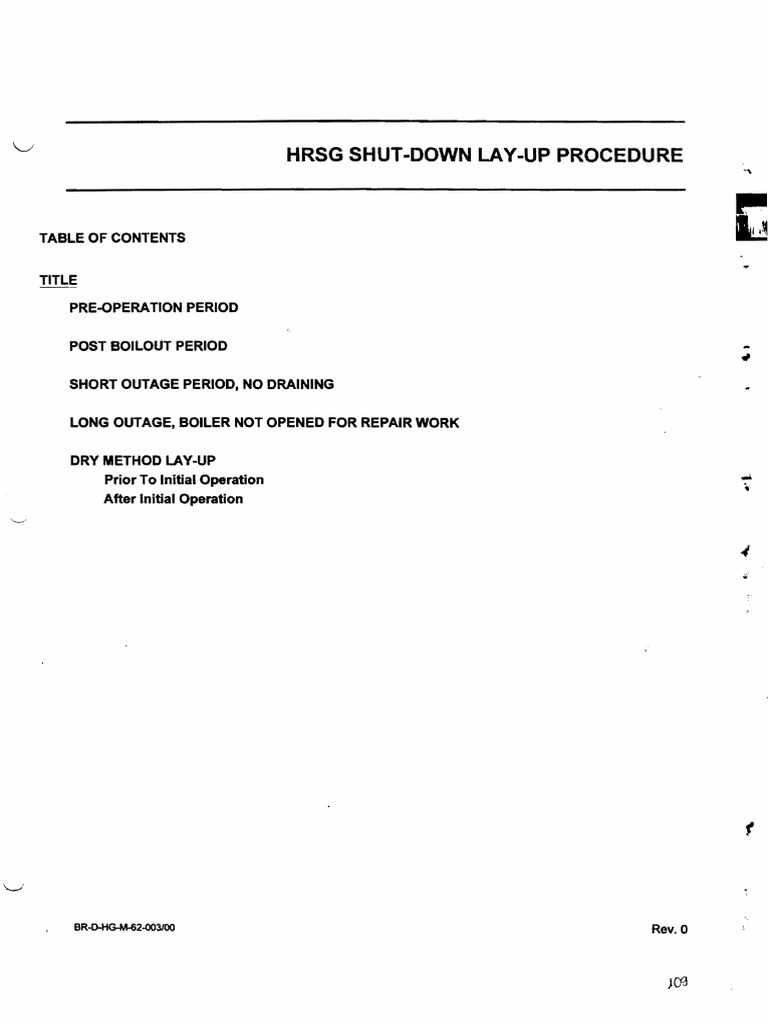 HRSG Shutdown Lay-Up Procedures | PDF | Boiler | Steam