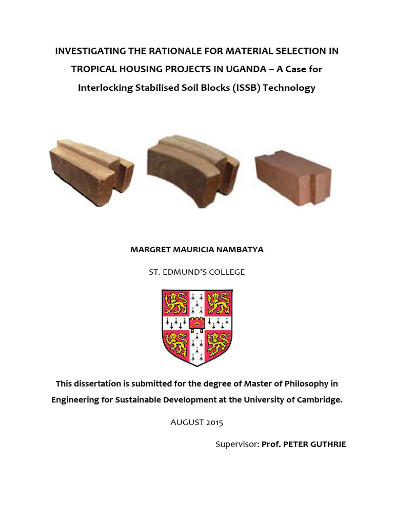 INVESTIGATING THE RATIONALE FOR MATERIAL SELECTION IN TROPICAL HOUSING ...