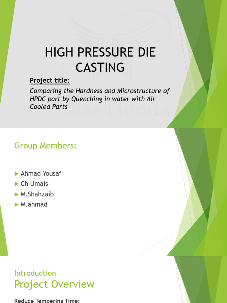 High Pressure Die Casting | PDF | Building Materials | Building Engineering