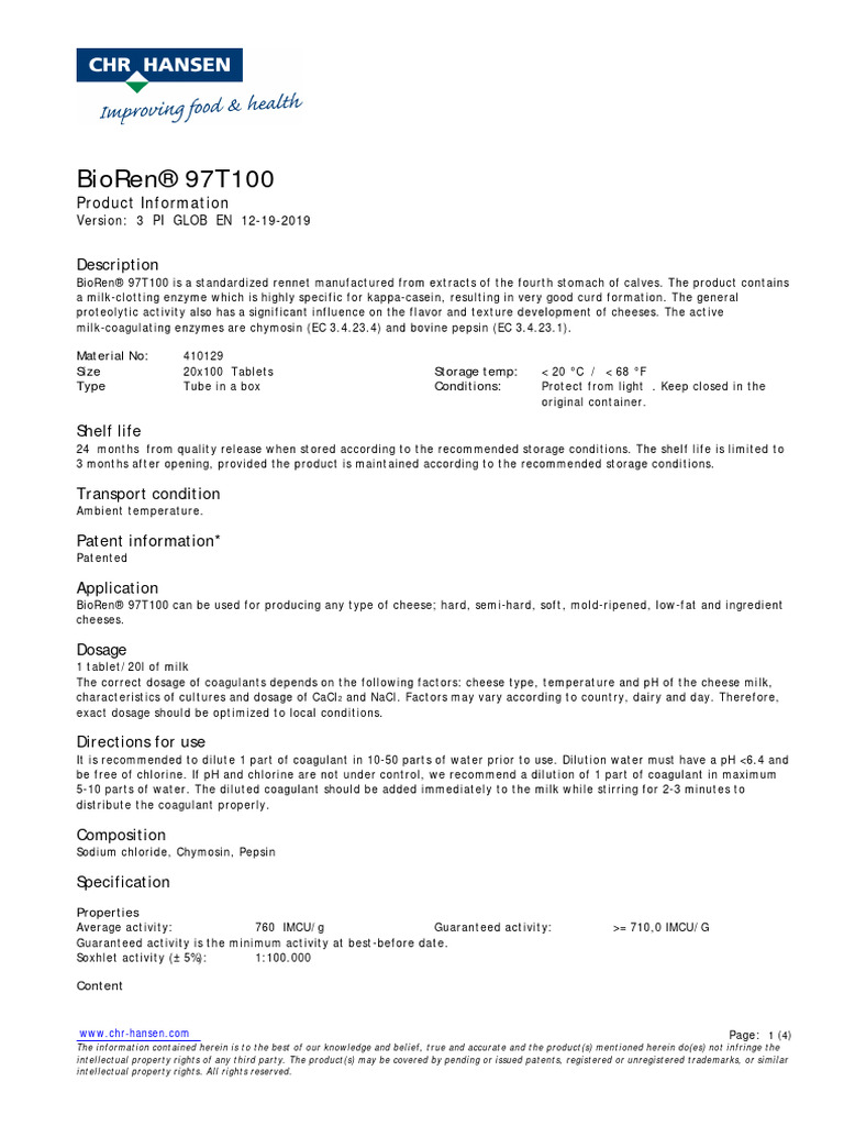 PI GLOB BioRen 97T100 410129 EN | PDF