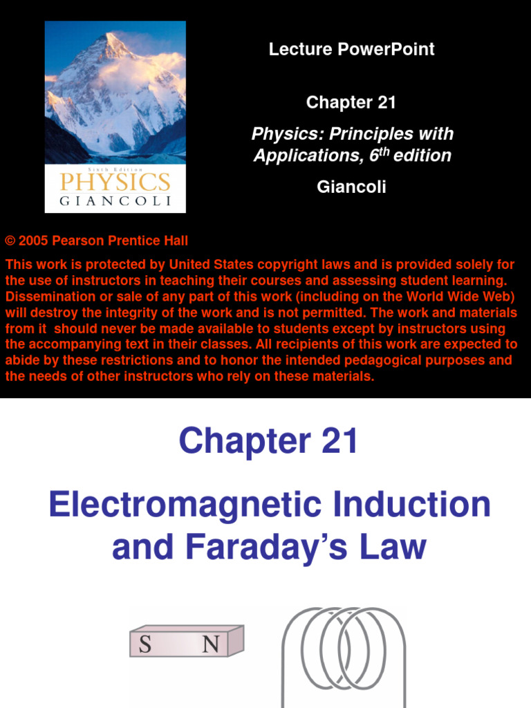 Lecture_8_Ch-21 | PDF | Electromagnetic Induction | Electrodynamics