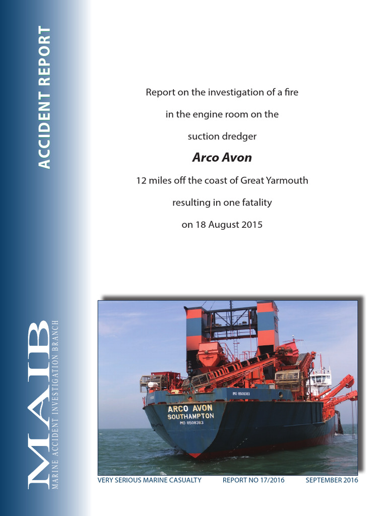 MAIB Accident Report - Fire in Engine Room Arco Avon (MDO Management ...