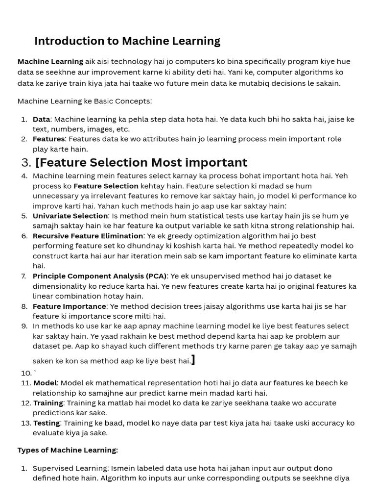 Ai Notes | PDF | Machine Learning | Statistical Classification