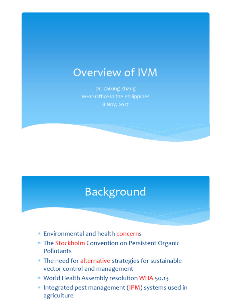 12d - Ivm and GVCR | PDF | World Health Organization | Health Sciences