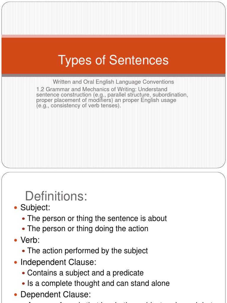 Sentences Lesson | PDF | Sentence (Linguistics) | Subject (Grammar)