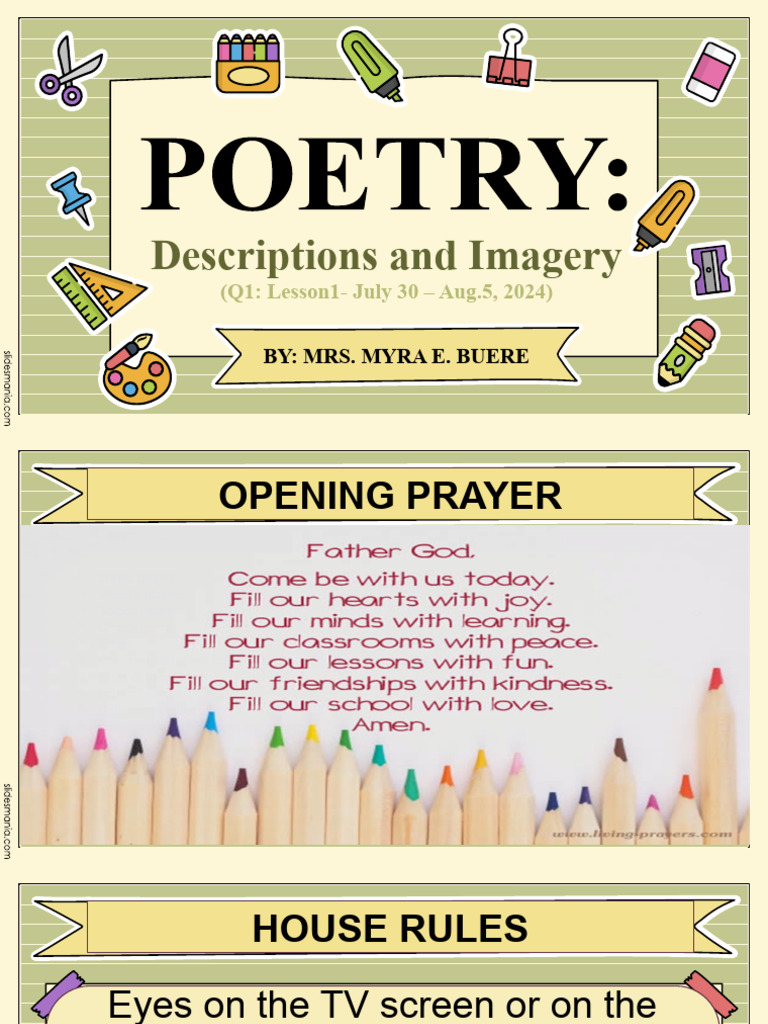 Grade 7 Poetry: Imagery and Analysis | PDF | Metre (Poetry) | Poetry