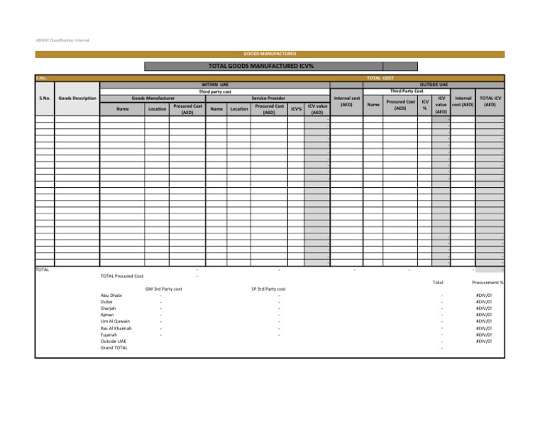 ICV Template Page 2 - GM Landscape | PDF | United Arab Emirates | Arab ...