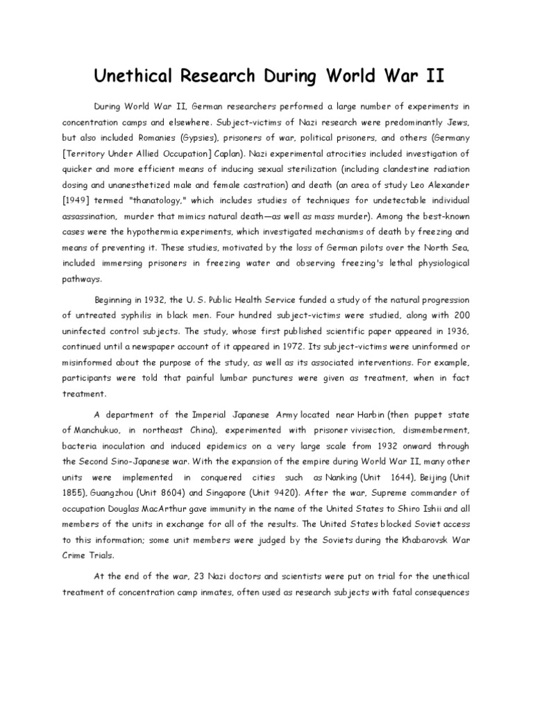 World War II | Nazi Germany | Human Rights Abuses