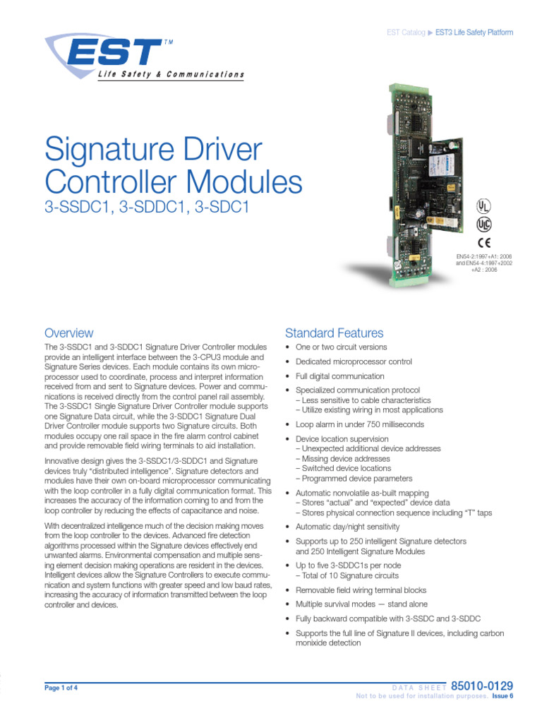 Signature Driver Controller Modules Overview | PDF | Sensor | Security ...