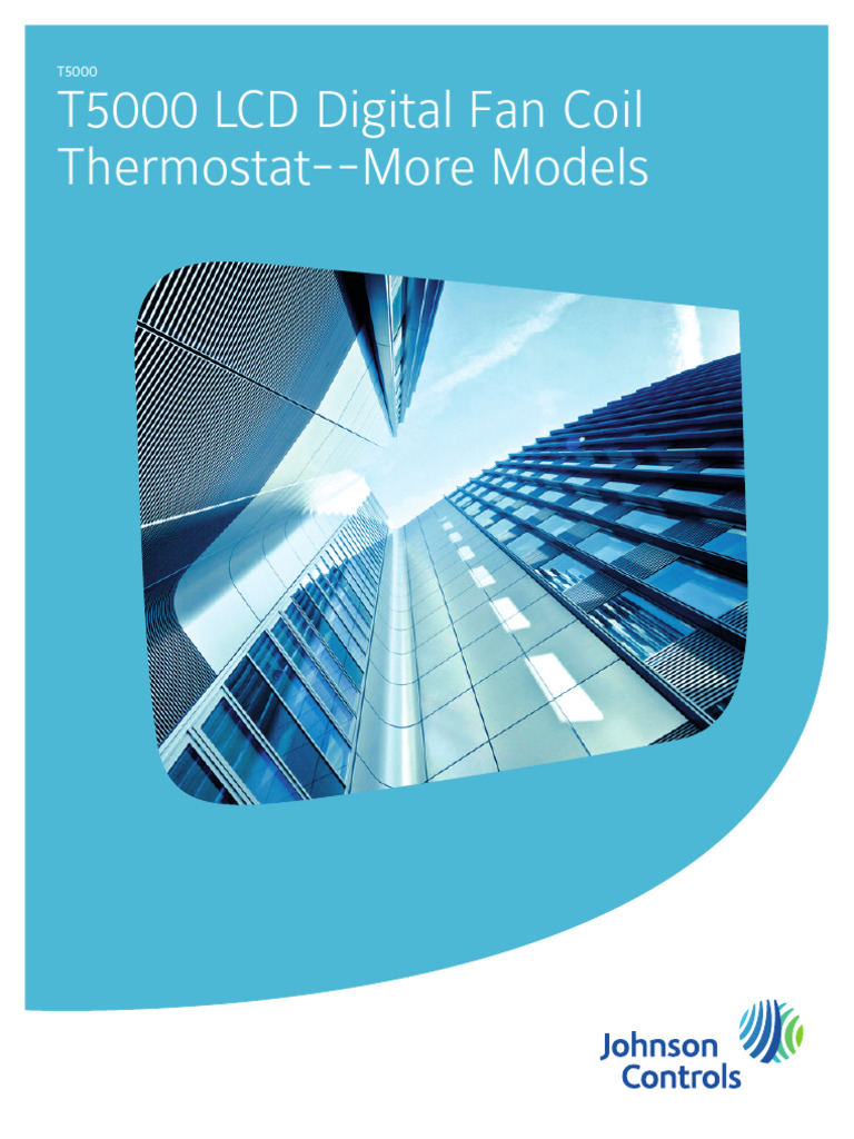 T5000 LCD Fan Coil Thermostat Guide | PDF | Thermostat | Backlight