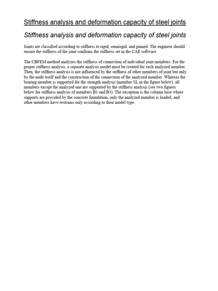 Stiffness Analysis and Deformation Capacity of Steel Joints | PDF ...