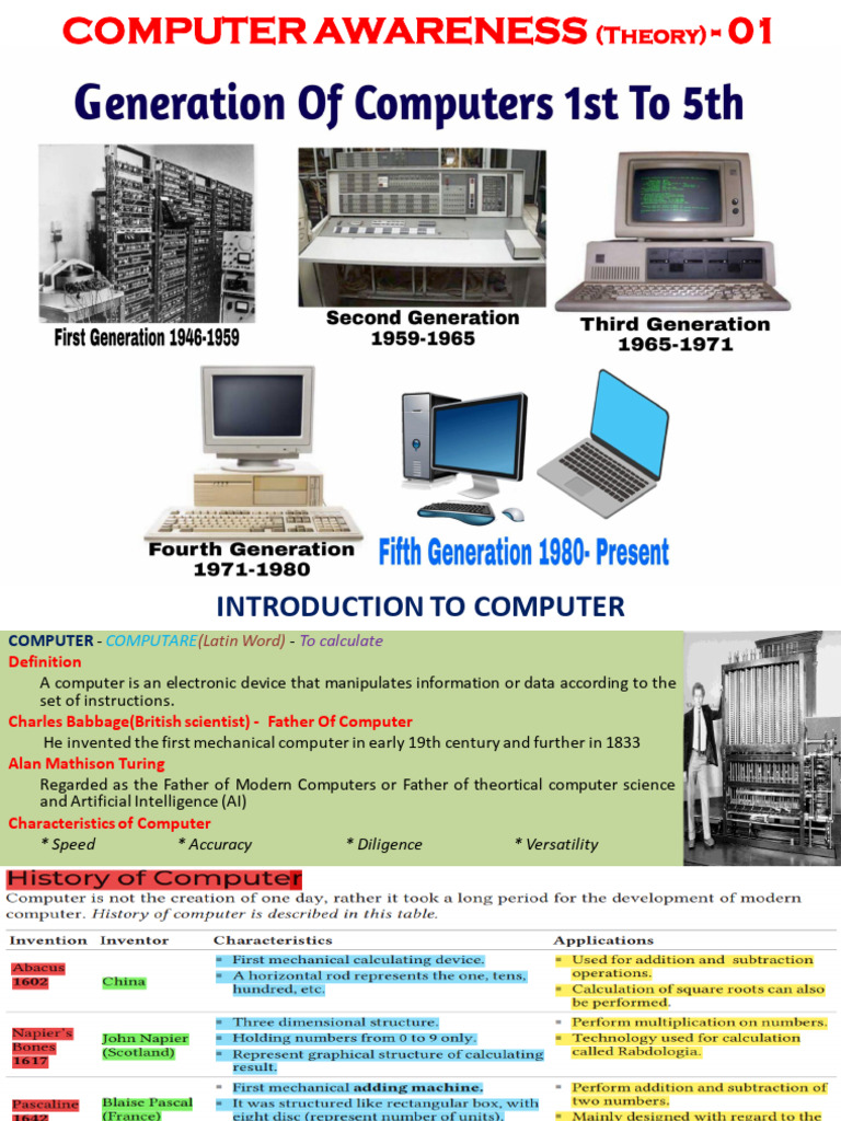 Computer Theory 01 And 02 Pdf Mainframe Computer Supercomputer