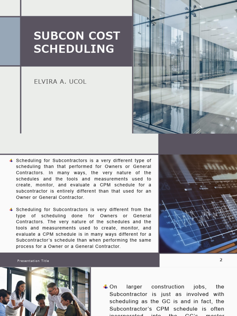 costing of sub con | PDF | Project Management