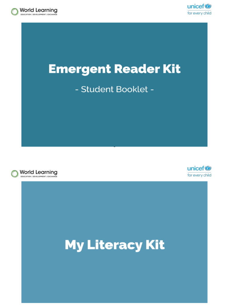 Emergent Reader Kit - Student Booklet | PDF | Language Arts ...