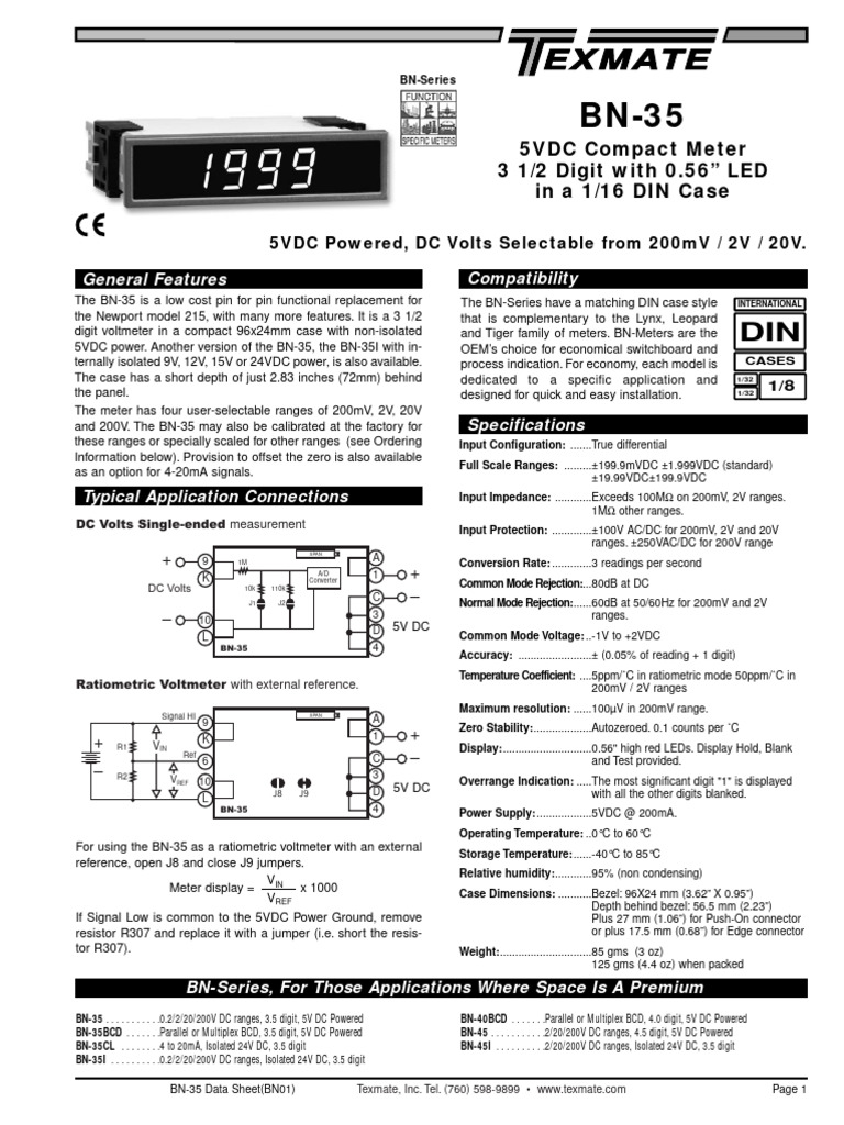 BN-35 BN01 1017 | PDF | Electrical Connector | Power Supply
