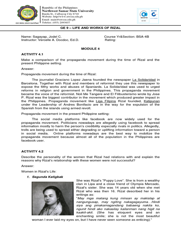 Activities 4 Ge9 Sagayap | PDF | Fraternities And Sororities